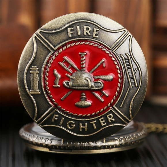 Accessories | Fire Fighter Pocket Watch Antique Finish | Poshmark